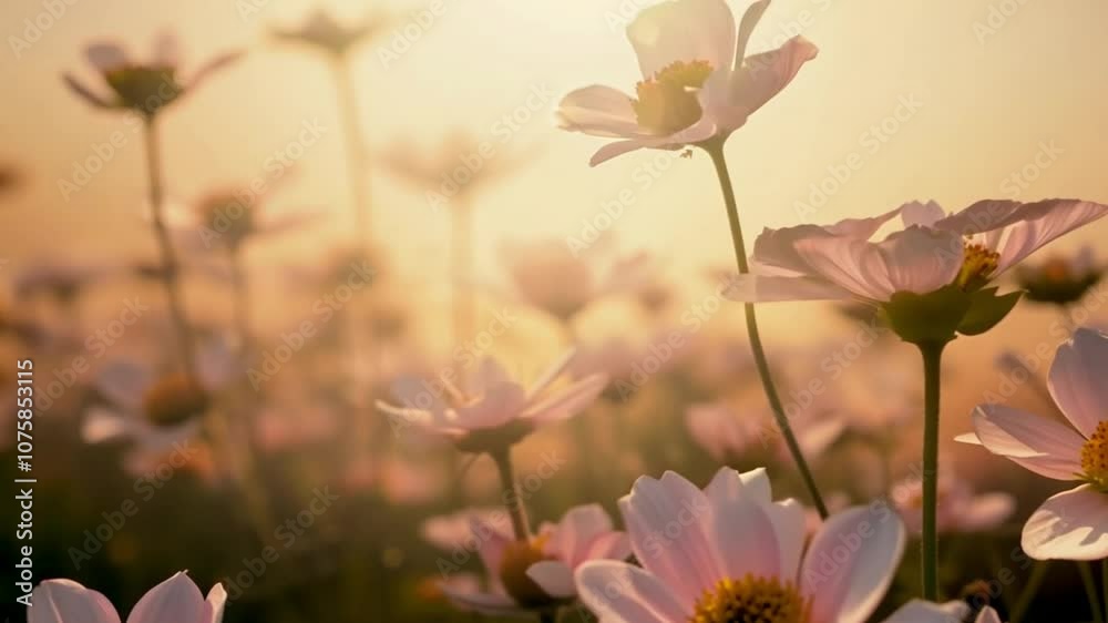 This enchanting animation features an infinite loop of blooming flowers ...