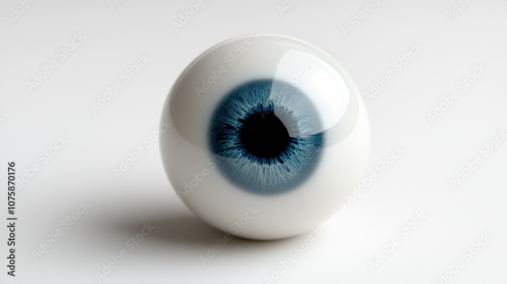 Realistic human eyeball staring into the void with dilated pupil on ...