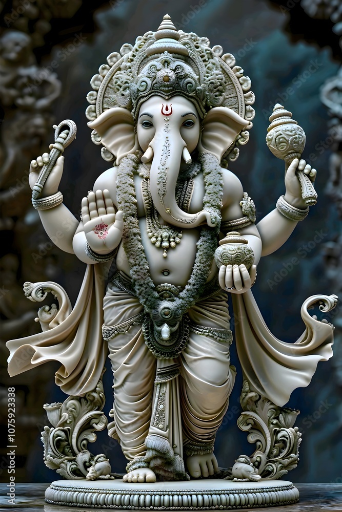 ganesha, god ganesha, hindu god, god with elephant head and human body ...