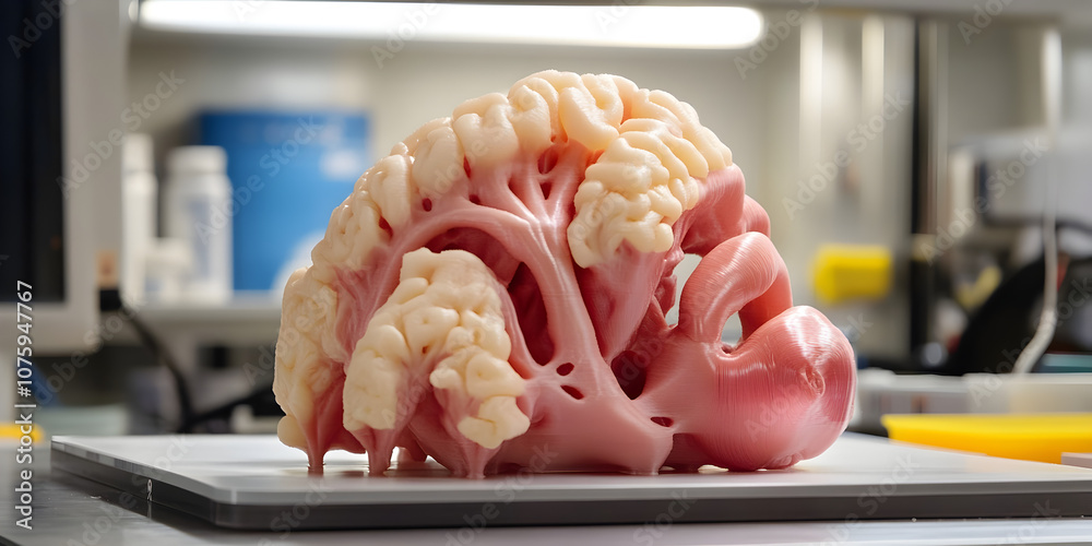 3D Printed Human Brain Model: A detailed and intricate 3D printed model ...