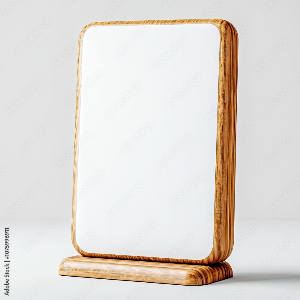 Minimalistic Wooden Frame Stand with Blank White Surface for ...