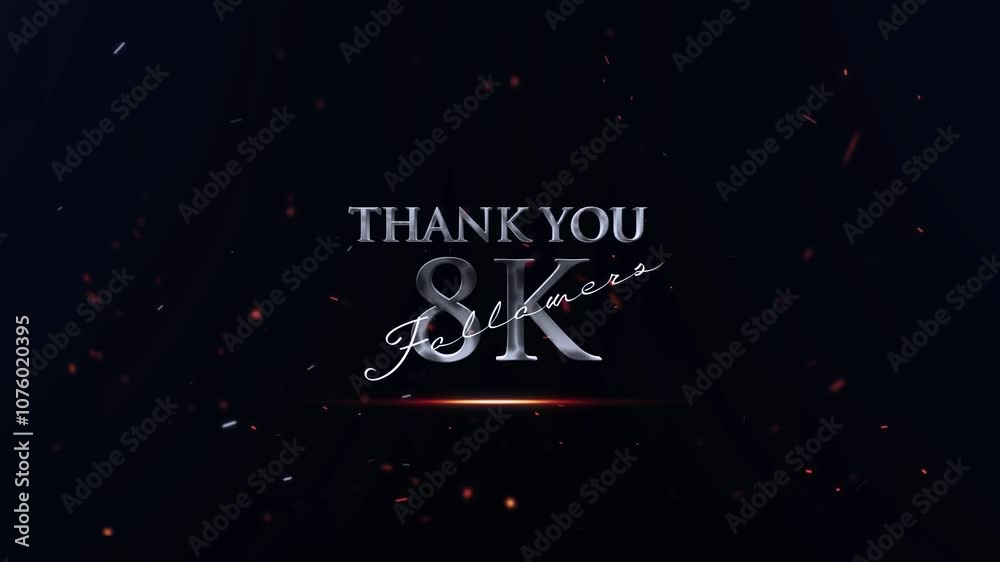 Congratulation 8k Followers Banner, 8k Followers, Thank You 8k Followers, Cinematic 8k Follower ...