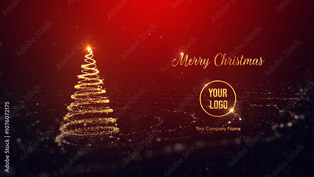 Christmas Tree Intro Stock テンプレート | Adobe Stock