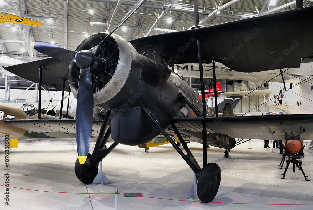 Duxford, Cambridgeshire, UK. October 2024. The Fairey Swordfish was a ...