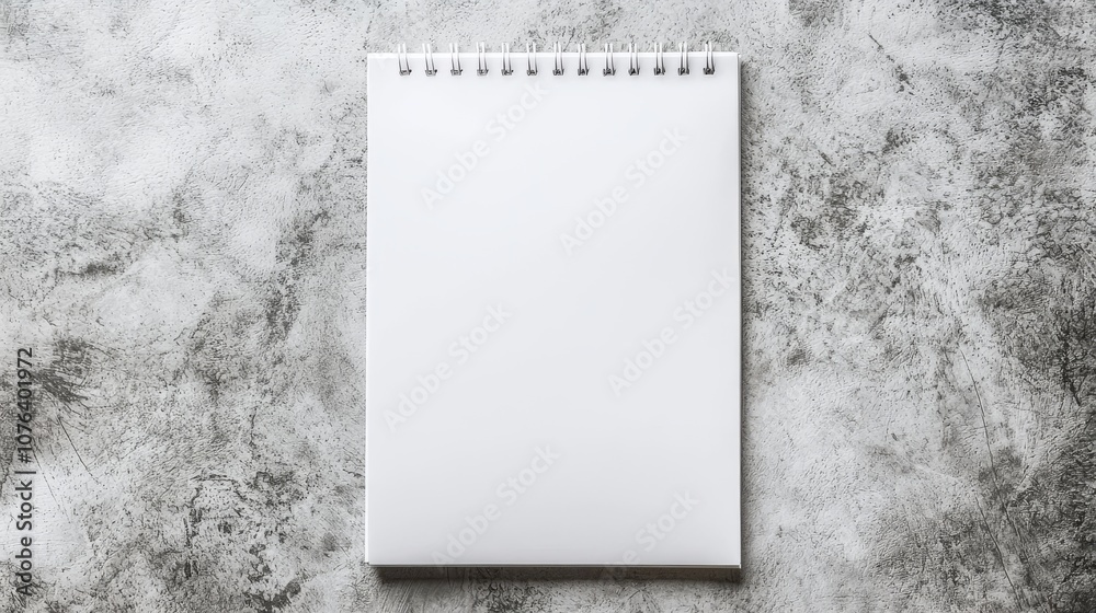 Mockup of a spiral-bound wall calendar with tear-off white paper ...