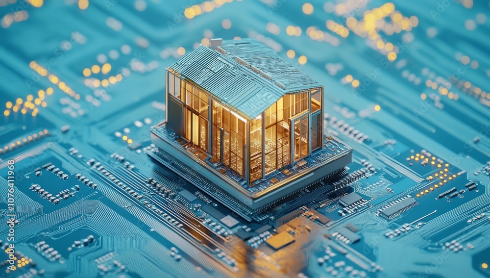 A digital 3D building model showcasing architectural design and layout ...