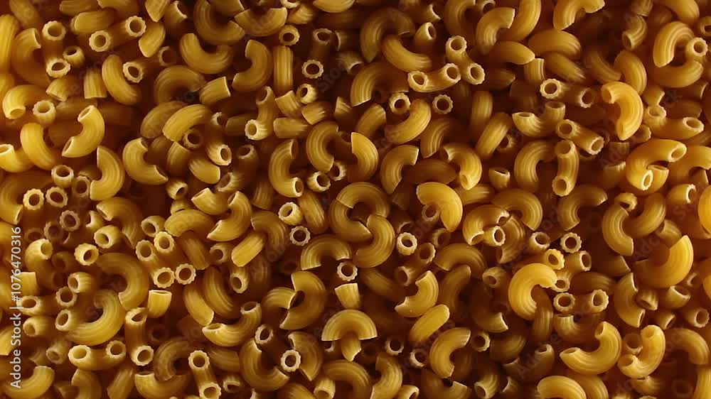 Uncooked Chifferi Rigati Pasta - Top View, Low Key. Fat and Unhealthy ...