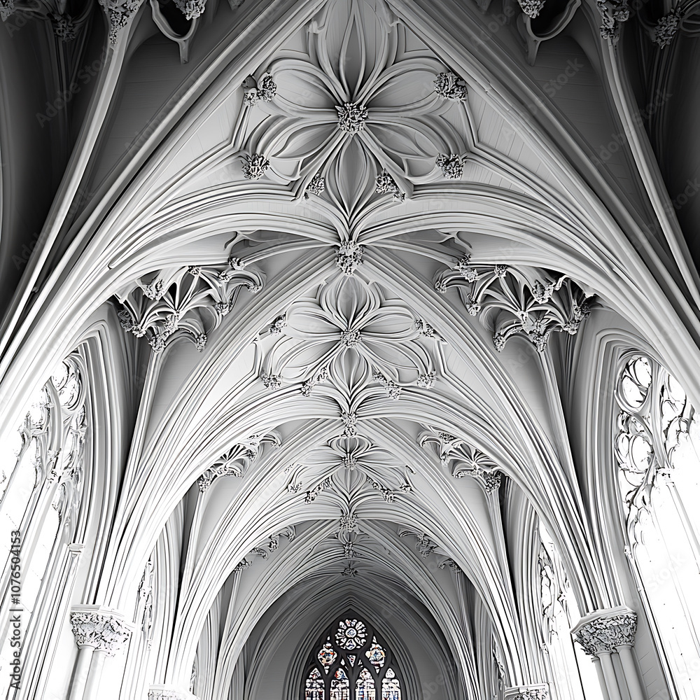 Elegant Gothic architecture featuring intricate vaulted ceilings and ...