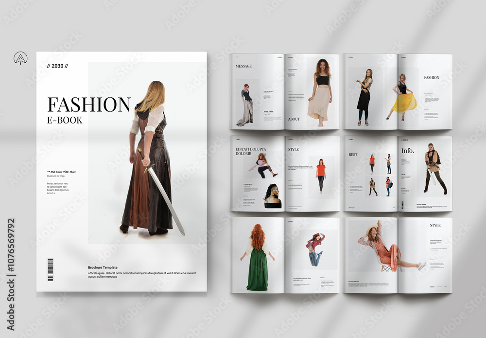 Fashion E-Book Brochure Template Stock Template | Adobe Stock
