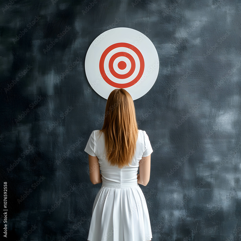 Woman setting goals with a clear sense of purpose and self-control ...