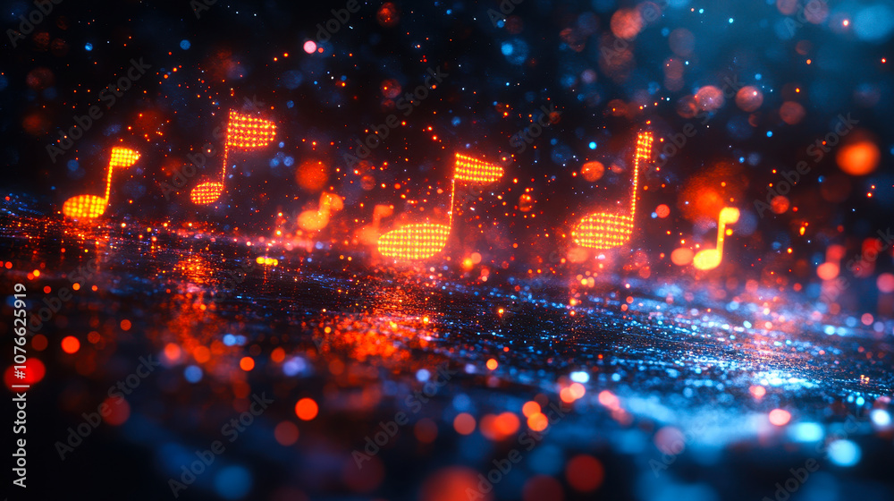 AI Music Innovation: Futuristic Digital Sound Waves and Machine ...