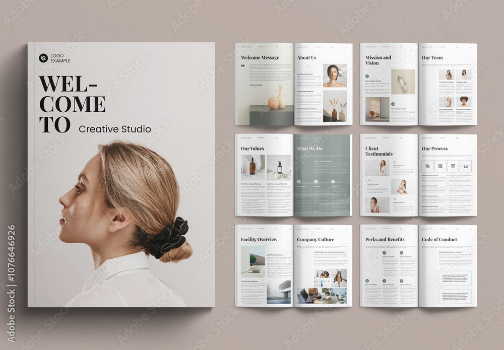 Welcome Book Template Design Magazine Layout Stock Template | Adobe Stock