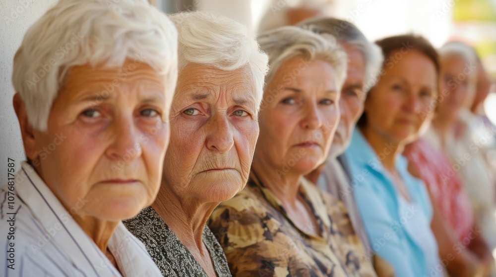 Diverse Group of Elderly Senior People Reflecting Community and ...