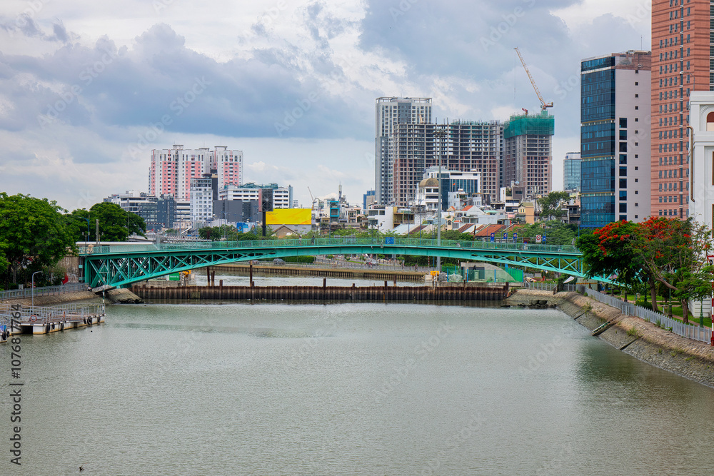 Mong Bridge (Cau Mong) - spanning Ben Nghe Canal connecting District 1 ...