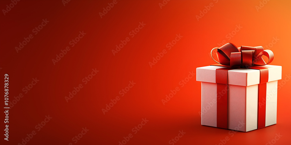 Gift box greeting card design mockup with ample copy space, Empty text ...