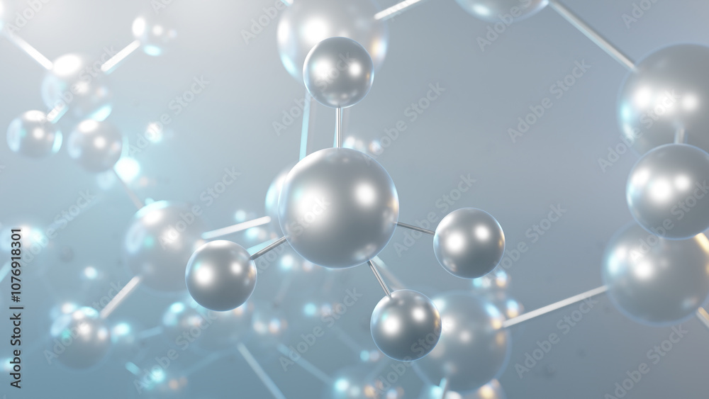 methane molecular structure, 3d model molecule, simplest alkane ...