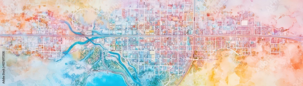 Map of a fictional city with address numbers missing, fantasy style ...