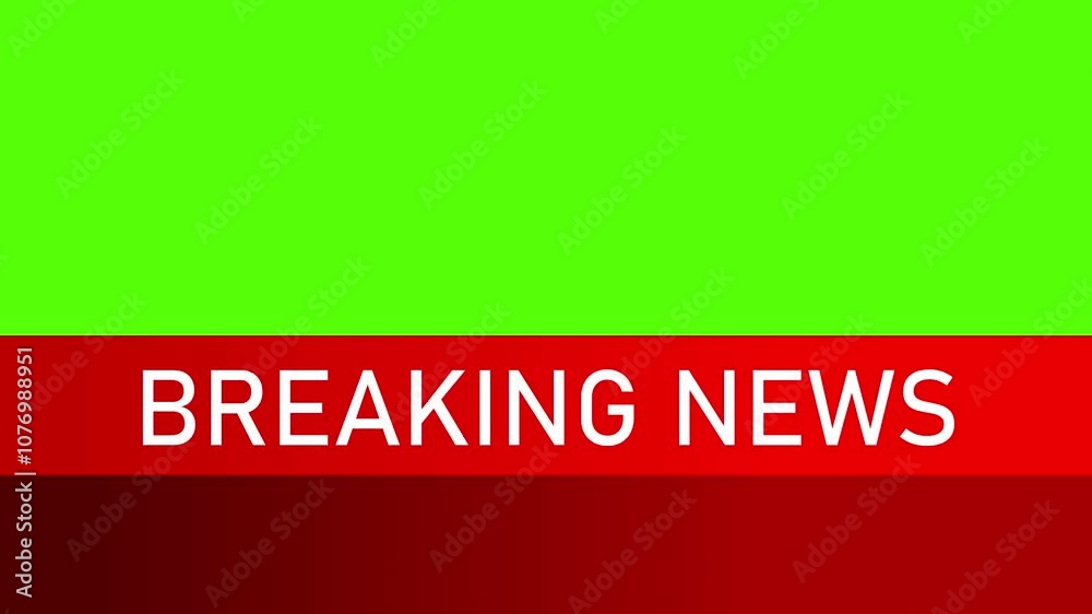 4K Breaking News Background Animation with Green Screen for Footage ...