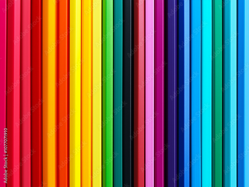 Vivid Rainbow Colored Vertical Stripes Pattern - Bold Graphic Design ...