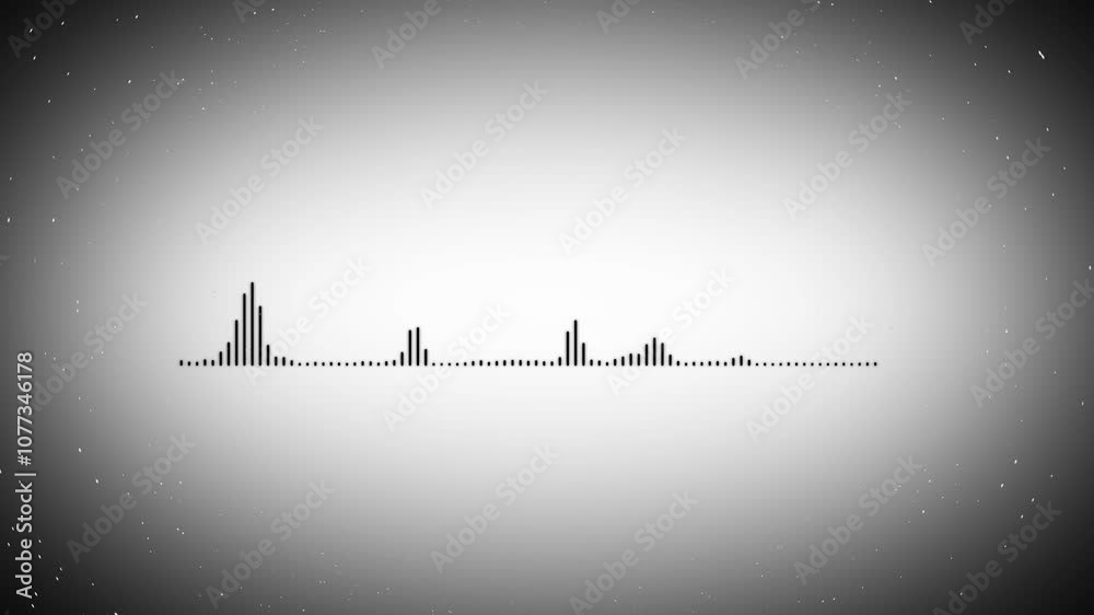 White audio waveform spectrum animation, Sound graphic equalizer ...