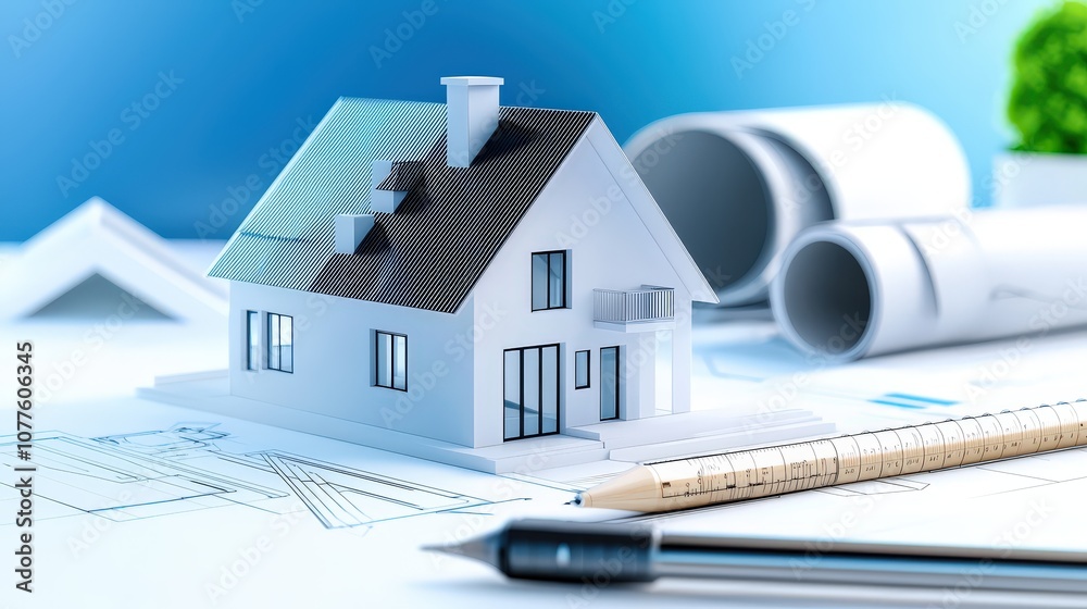 An architect portfolio laid out on a table, with detailed project ...