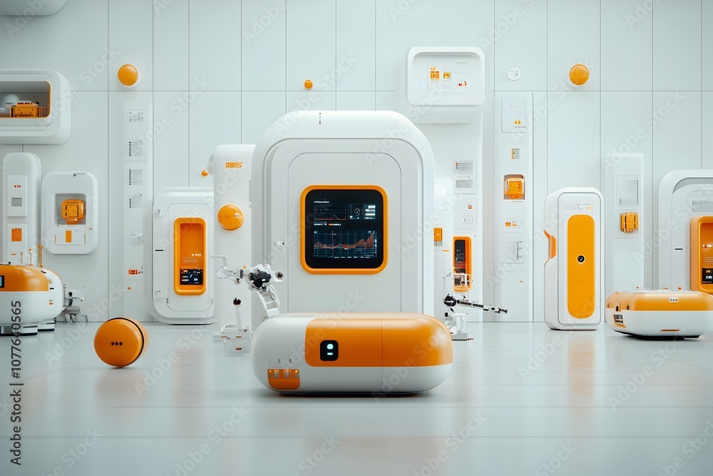 Futuristic AI Powered Global Logistics Command Center Overseeing ...