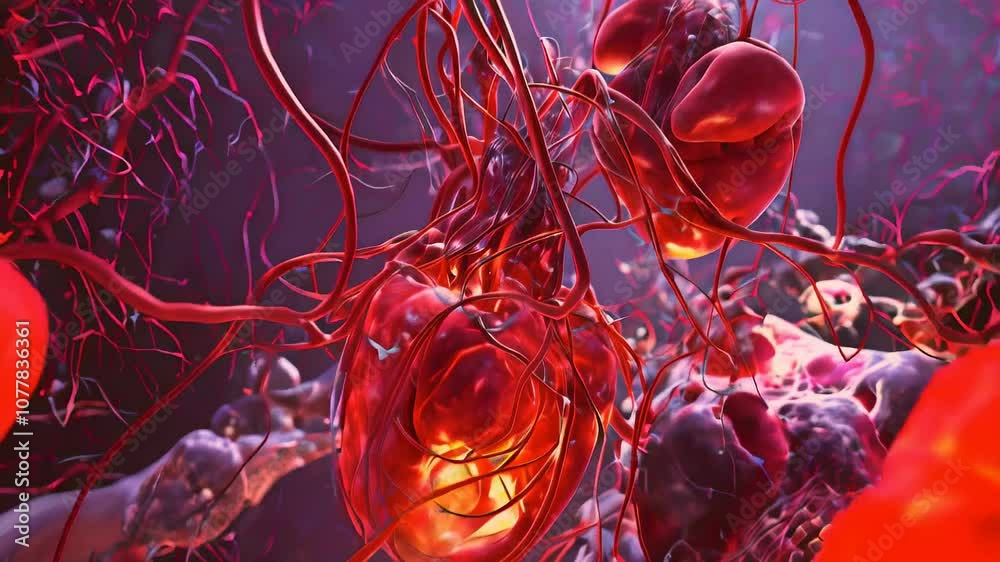 red blood cells as they move through arteries, veins, and capillaries ...