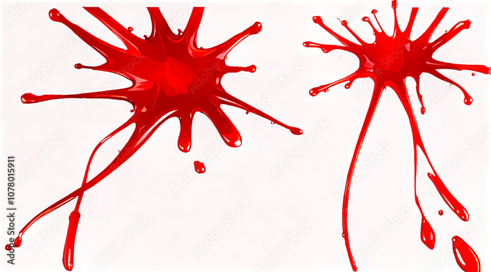 “Splash of Blood in Various Drip Patterns” – A Set of Vivid and ...