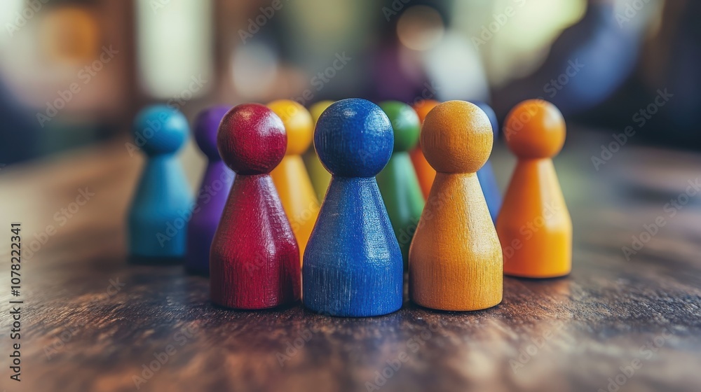 A leader guiding a diverse team through a successful project, depth of ...