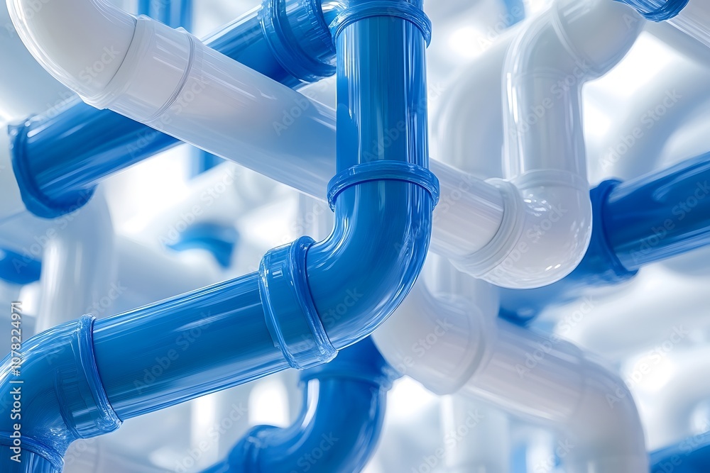 A close-up of an abstract composition featuring multiple interlocking ...