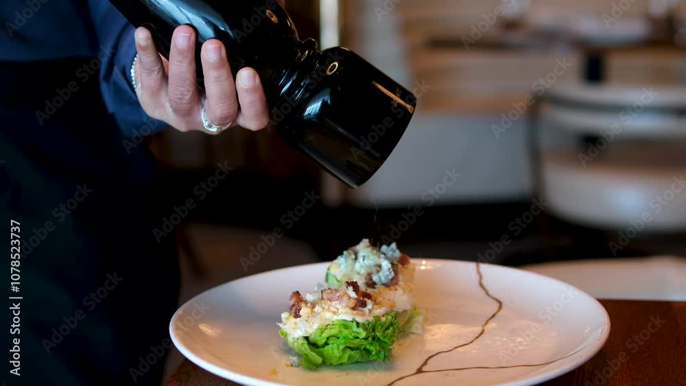 sprinkle with ground black pepper WEDGE SALAD smoked bacon, hard boiled ...
