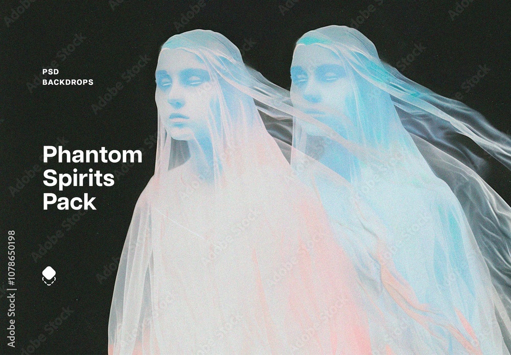 Phantom Spirits Abstract Backgrounds With Generative AI Stock Template ...