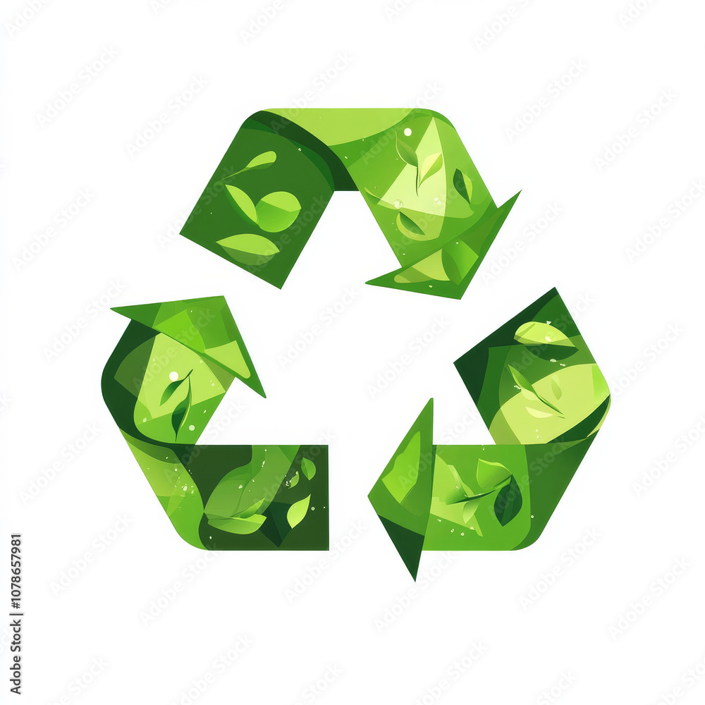 Recycling, ecology symbol, eco-friendly and sustainable concept sign ...