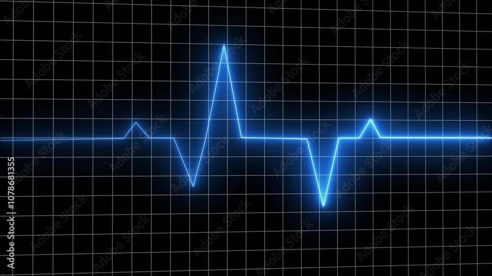 neon glow heartbeat animation ,medical science heartbeat .Heart beat ...