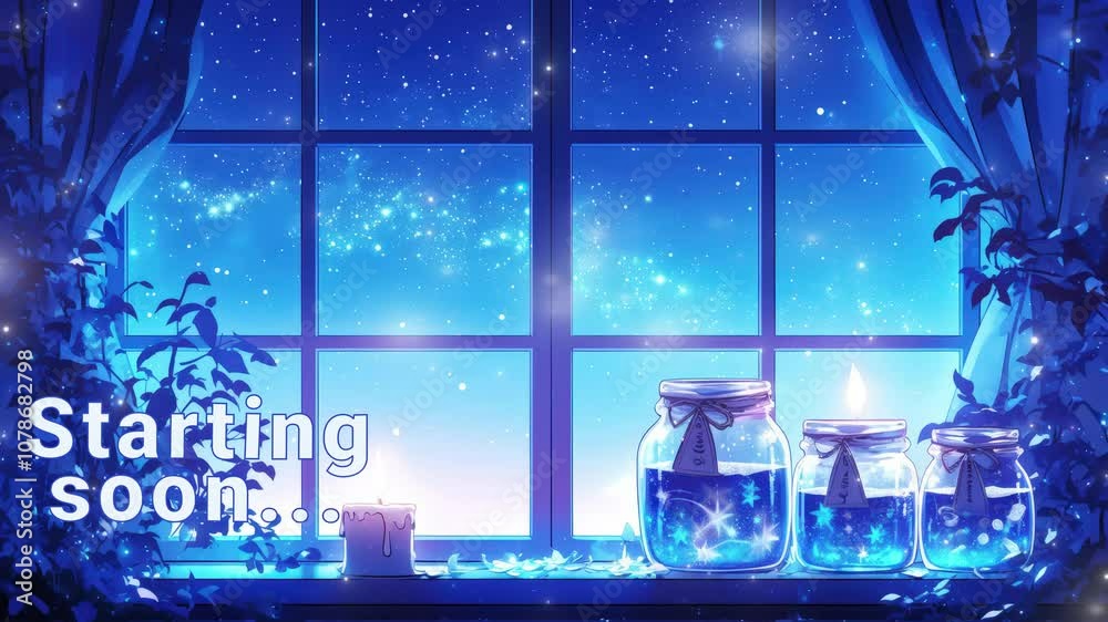 tranquil night unfolds, world of serene beauty and wonder. starting ...