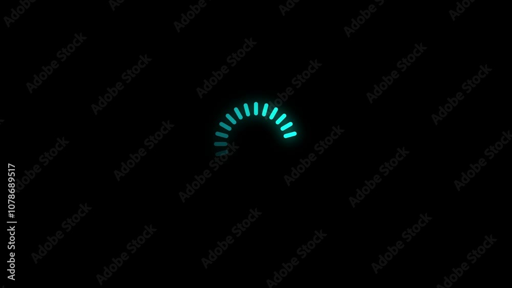 Animated circular loading mark with black background. Loading wheel animation. loading icon ...