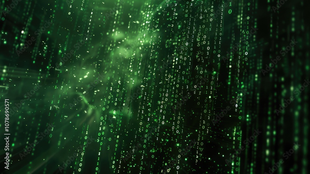 A captivating digital background featuring a matrix style design ...