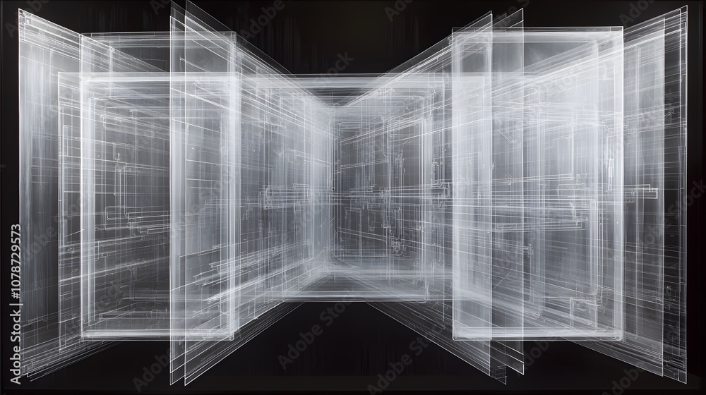 Blueprint Layers: A composite photo showing multiple translucent ...