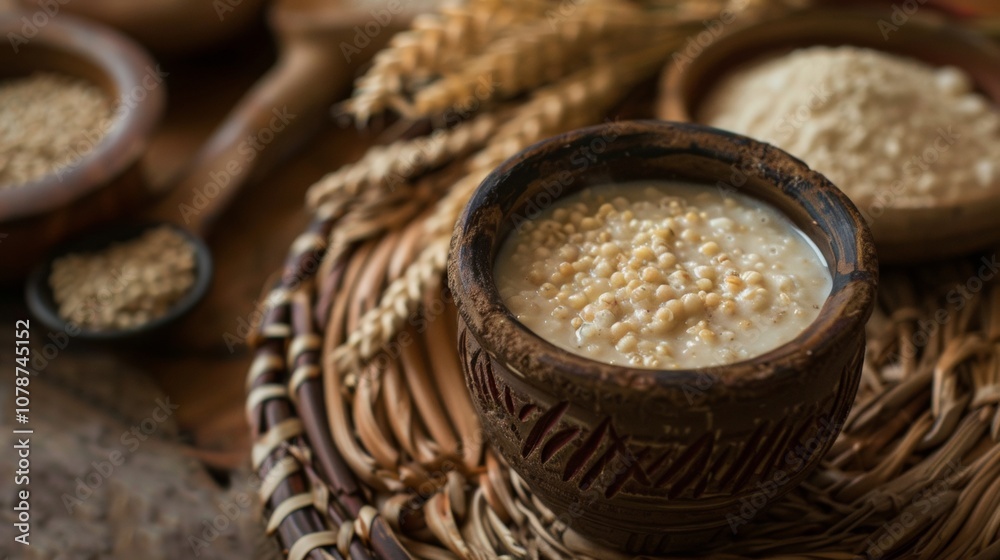The national cuisine of Eswatini. Emasi emabele is ground sorghum mixed ...
