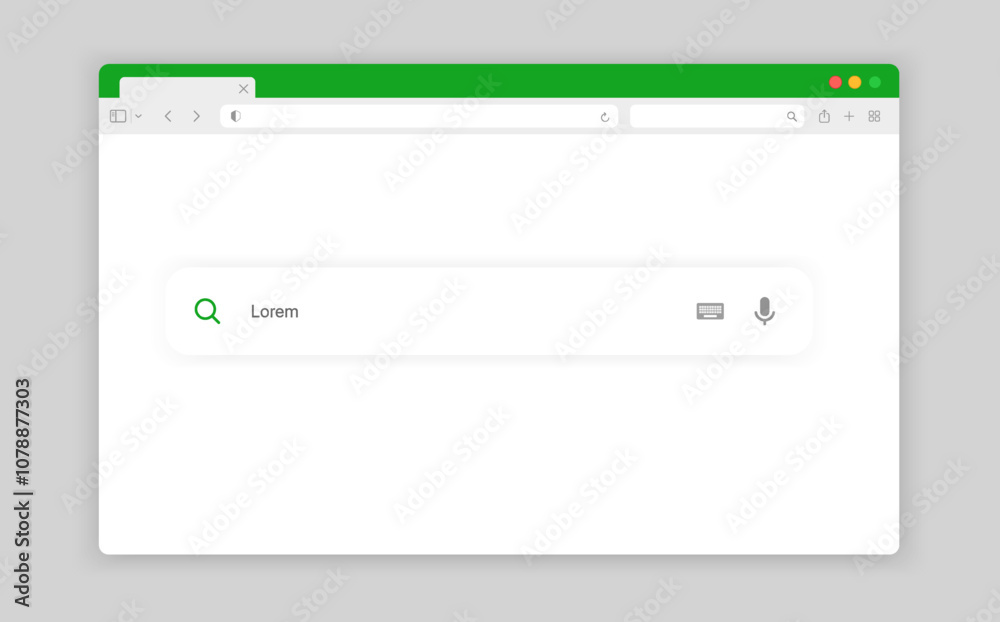 Web browser, internet browser search engine. Search bar for ui ux ...