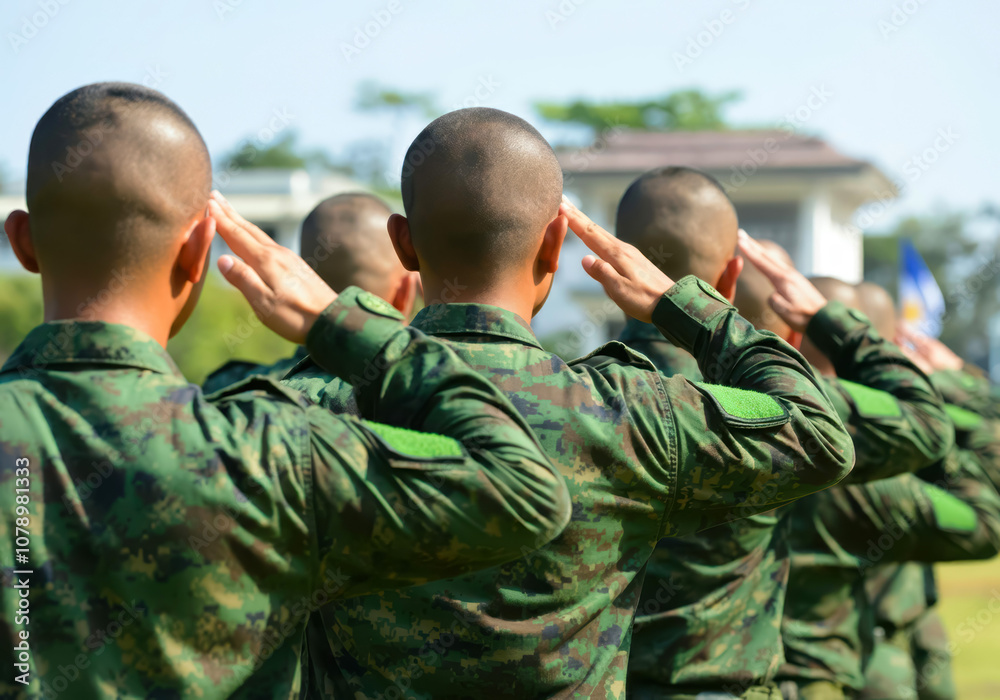 Filipino soldiers giving salute during ceremony military, glory and ...