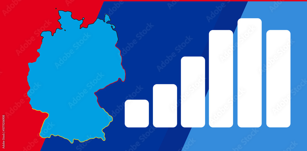 shape of the map of Germany simplified rounded as symbolic design with ...