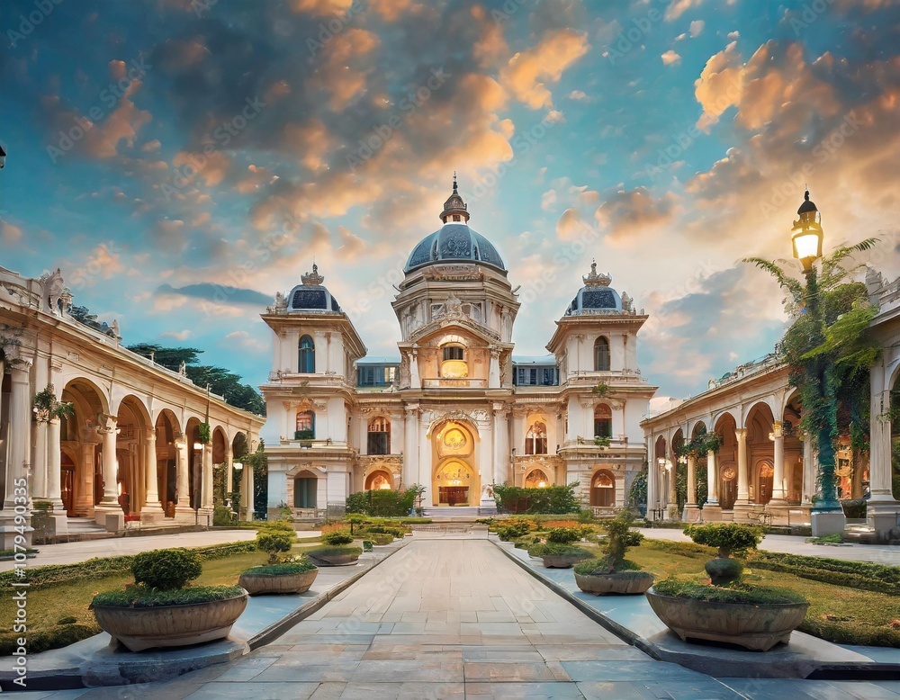 Classic Vintage Landmarks in the Heart of Paris, Featuring Iconic ...