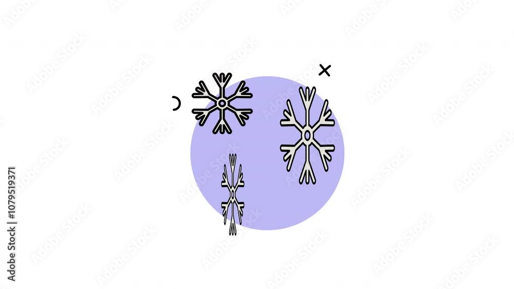 snowflake christmas snowfall animated icon illustration motion graphic ...