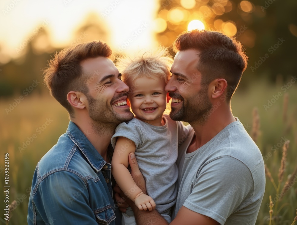 A Heartwarming Family Portrait: An LGBT Couple with Their Child ...