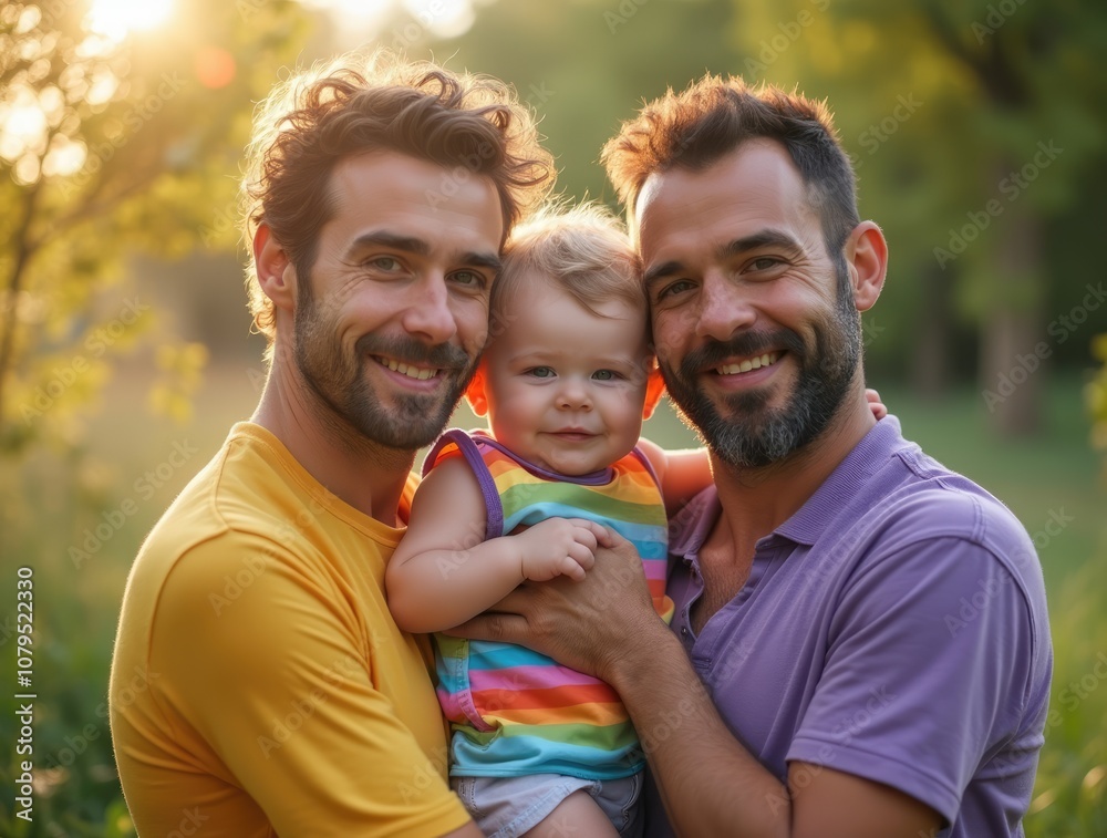 A Heartwarming Family Portrait: An LGBT Couple with Their Child ...