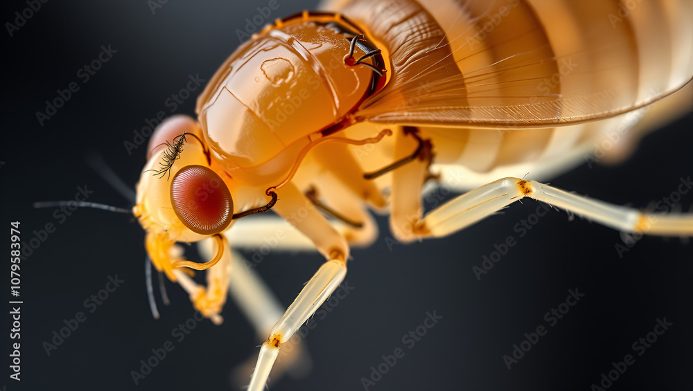 Detailed Close-Up Of The Anatomy Of A Flea, Showcasing Its External ...