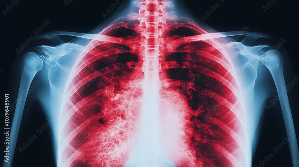 X Ray Image Scan Revealing Detailed Skeletal Structure of Human Rib ...