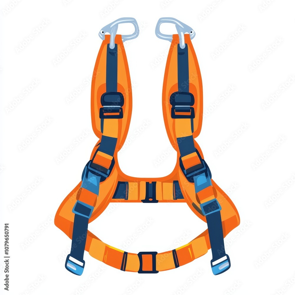 Safety Harness Fall Protection Equipment Construction Worker Clipart ...