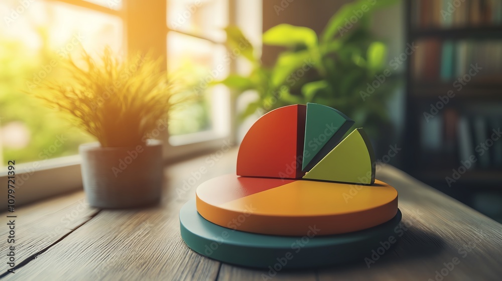 Design a vibrant pie chart showcasing employee satisfaction survey ...